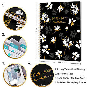 2023-2024 Monthly Planner - 18-Monthly Planner from January 2023 - June 2024, Monthly Planner 2023-2024 with Tabs, 9"x 11" Calendar Planner with Pocket, Contacts, Passwords Pages