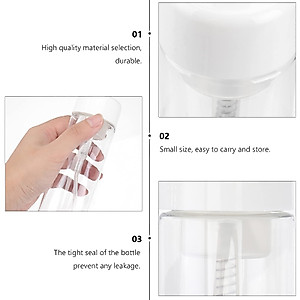 Lurrose Foaming Bottle with Brush, 200ml Plastic Mini foaming soap Dispenser Pump Dispenser Bottle sub Bottle Empty Facial foaming Bottle for Shampoo, Liquid, Oil, 2pcs