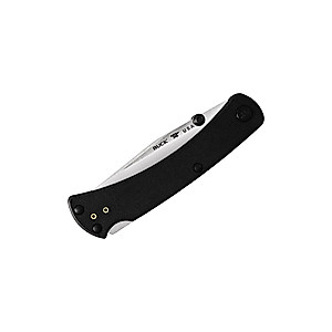 Buck Knives 110 Slim Pro TRX Lock-back Pocket Knife with G10 Handle, Thumb Studs and Removable/Reversible Deep Carry Pocket Clip, 3-3/4" S30V Blade (Black)