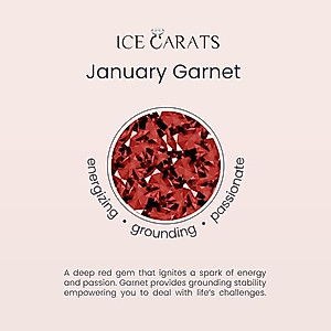 IceCarats 10K Yellow Gold Red Garnet Ring Gemstone Band January Birthstone Jewelry Size 7.00
