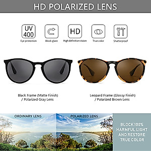 SUNGAIT Vintage Round Sunglasses for Women Men Classic Retro Designer Style