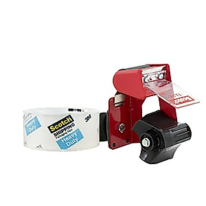Scotch Packaging Tape Dispenser, Holds Tape up to 2" Wide, No Tape Included (ST-181),Red