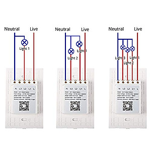 WiFi Smart Wall Touch Light Switch Glass Panel Wireless Remote Control by Mobile APP Anywhere Compatible with Alexa,Timing Function No Hub Required (Wall Switch 2 Gang)