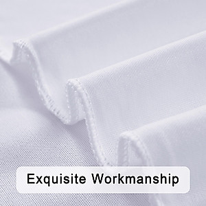 40 ft x 10 ft Wrinkle Free White Backdrop Curtain Panels, Polyester Photography Backdrop Drapes, Wedding Party Home Decoration Supplies