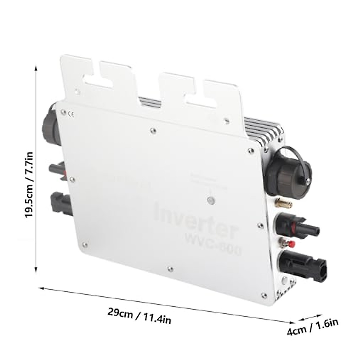 600W WIFI Control Power Inverters, Automatic Identification Solar Power Grid Tie Micro Inverter AC120 230V(Silver US Plug)