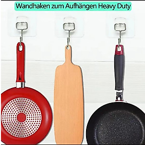 Generic Ultra Strong 50lb (Max) Transparent Self-Adhesive Hooks - Heavy-Duty Wall Hooks for Kitchen, Bathroom, Ceiling, and More - The Ultimate Organizational Solution (Pack of 10), ZJH-G-BST008