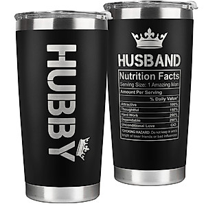 Gifts for Husband from Wife - Husband Gifts, Gifts for Him - Anniversary, Birthday Gifts for Husband - Father's Day Gifts for Husband, Fathers Day for Him, Fathers Day Gift - 20 Oz Black Tumbler