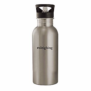 #sleighing - 20oz Stainless Steel Hashtag Outdoor Water Bottle, Silver