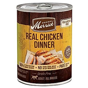 Merrick Grain Free Wet Dog Food Real Chicken Recipe - (12) 12.7 oz Cans