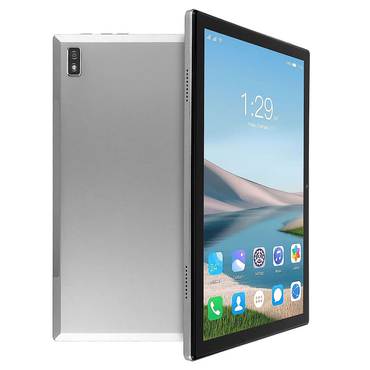 Haofy HD Tablet 5G WiFi Gray 100-240V Dual Speakers 2 in 1 Tablet PC Octa Core CPU 8GB RAM 256GB ROM for Study for Work for Android 12.0 (US Plug)