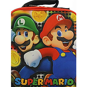 SUPER MARIO Bros Boy's Girl's Meal Holder, Soft Insulated School Lunch Box (One Size, Red/Multi)