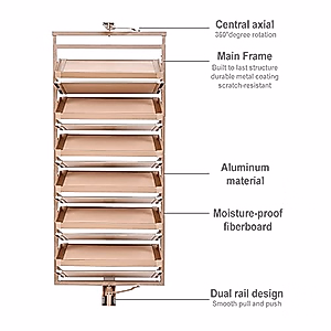 360 degree rotating shoe rack for any tall or short cabinet deeper than 15" (12 Layers, Black Gray)