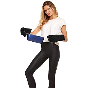 EZI Premium Two Oven Mits & Two Pot Holders 4 Piece Set,,Black