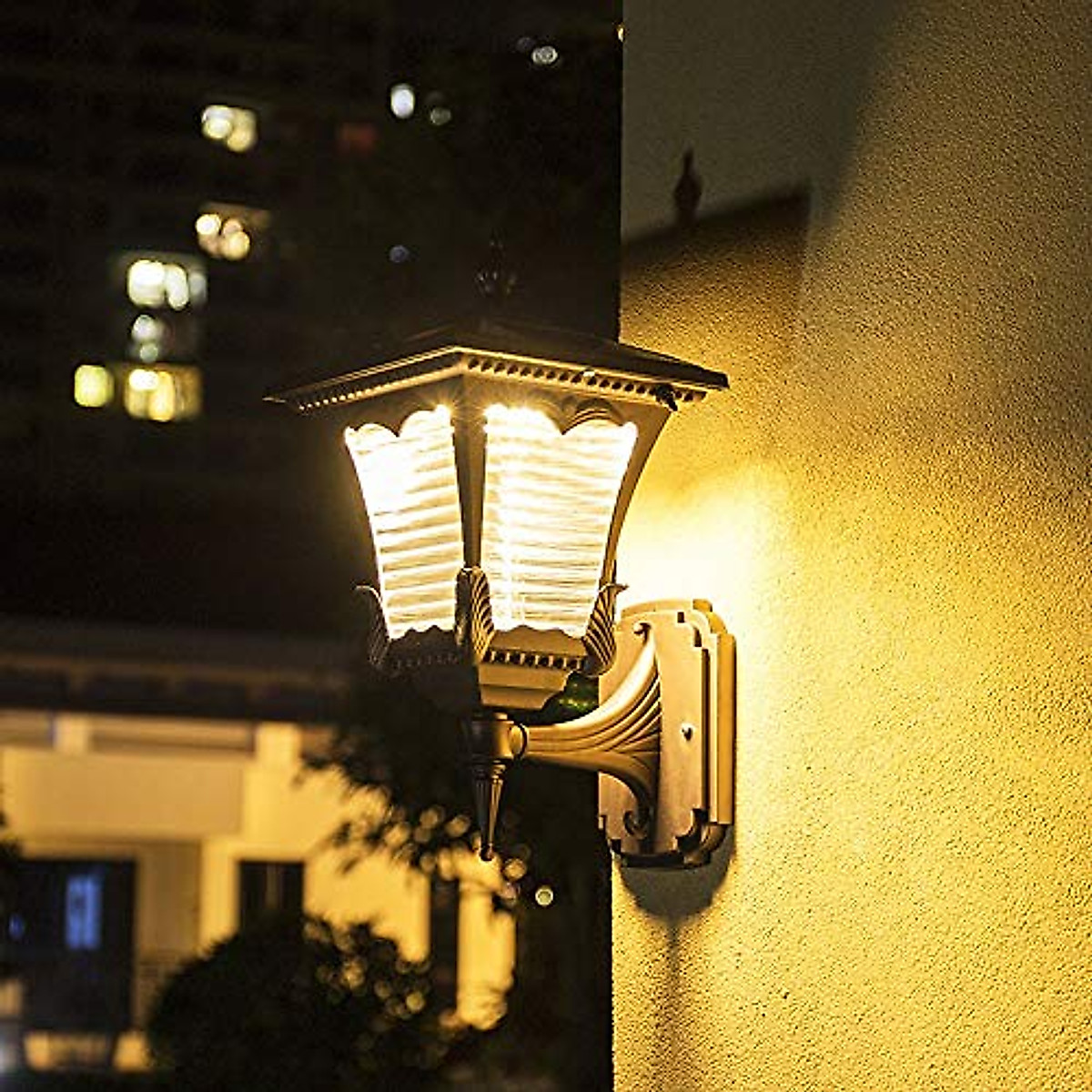 Ksainiy Led Solar Outdoor Metal Wall Lamp Modern Minimalist Villa Garden Lamp Waterproof Outdoor Solar Light Home Garden Street Light Door Light