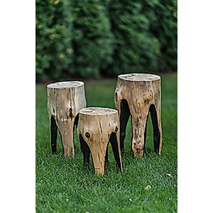 Bedside Table, Rustic Nightstand, Tree Stump Coffee Table, Farmhouse End Table