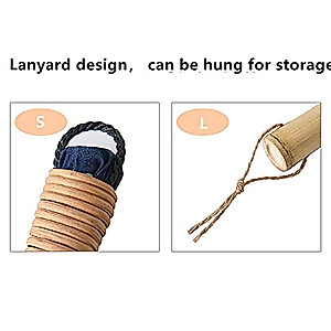 ODKKAYA Natural Whisk Sweeping Hand Handle Broom Retro Broom Corn Broom Asian Broom Household Angle Brooms Straw Soft Broom for House, Garage, Office, Lobby Room, Kitchen (Small)