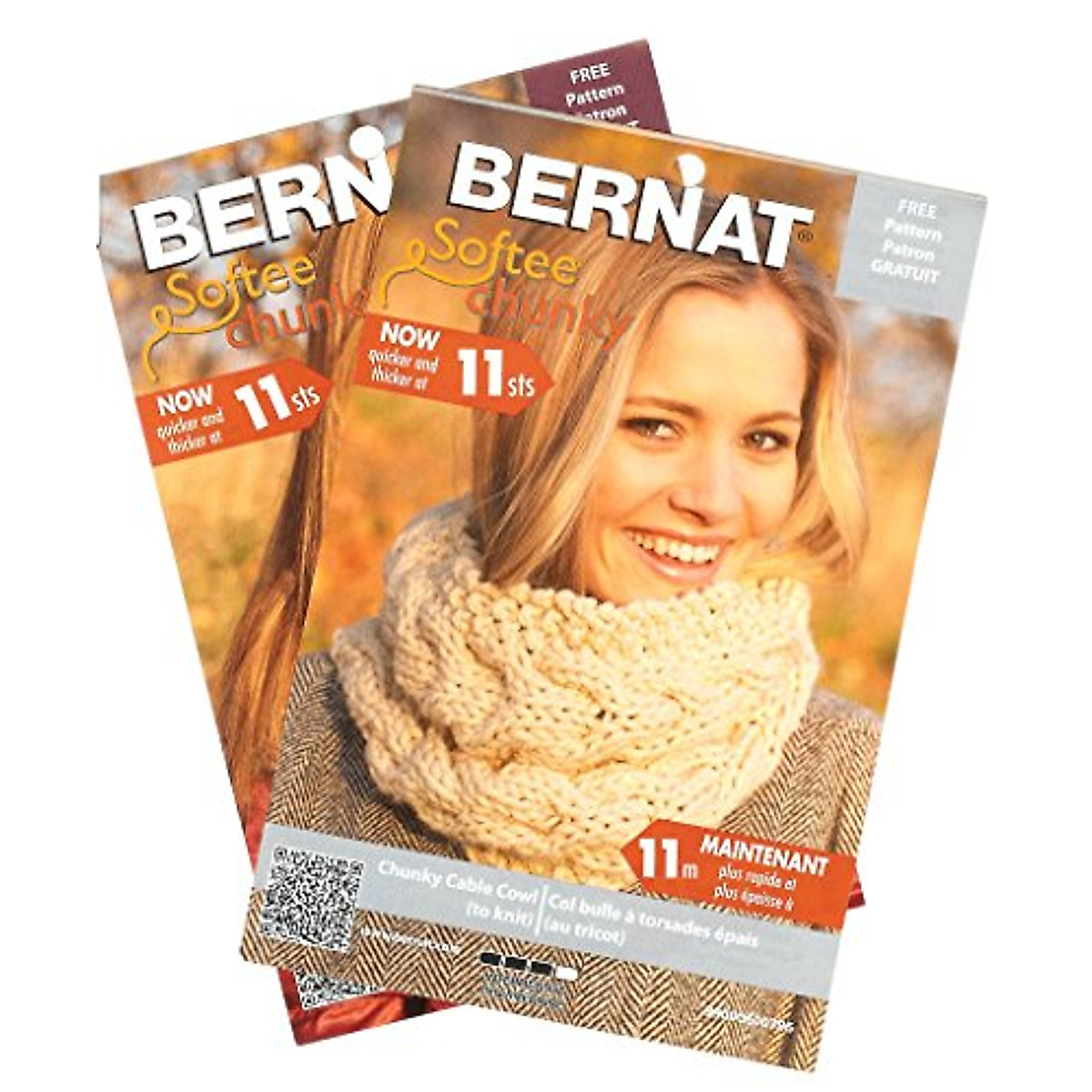 Bernat Softee Chunky Yarn Bundle Super Bulky #6, 3 Skeins Emerald 28200