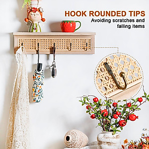 DIF DECO Coat Rack Wall Mount with Shelf,Entryway Coat Hanger with 5 Hooks for Hanging Coats Keys Hats Towels Bags,for Kitchen, Bedroom, Bathroom