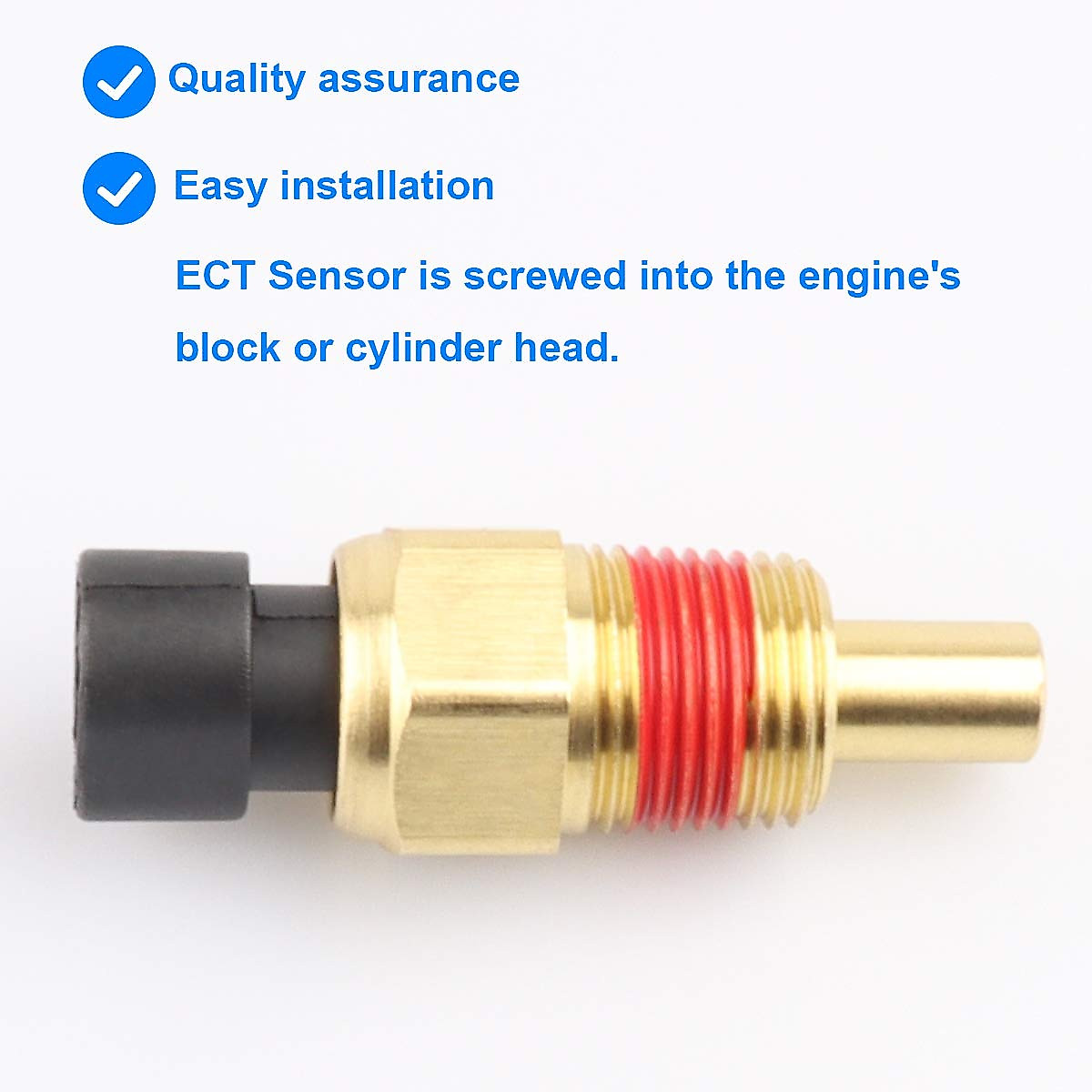 Coolant Temperature Sensor, ECT Temp Sensor 213-928, 15326386, 213928 Compatible with Buick Cadillac Chevy GMC Pontiac Duramax- Astro Blazer Impala Malibu K1500 S10 Silverado Tahoe Sierra Yukon, More