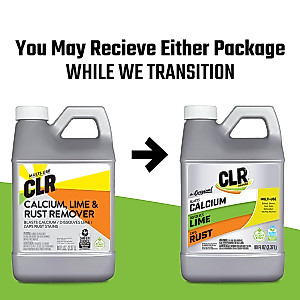 CLR Calcium, Lime & Rust Remover, Blasts Calcium, Dissolves Lime Deposits, Zaps Stubborn Rust Stains and Hard Water Deposits, 80 Ounce Bottle