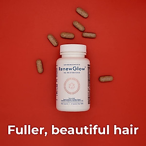 Renewglow Hair Supplement, Proven to Promote Healthy Hair Growth Supports Thicker, Fuller Hair and Healthier Skin, Ages 35 and Up