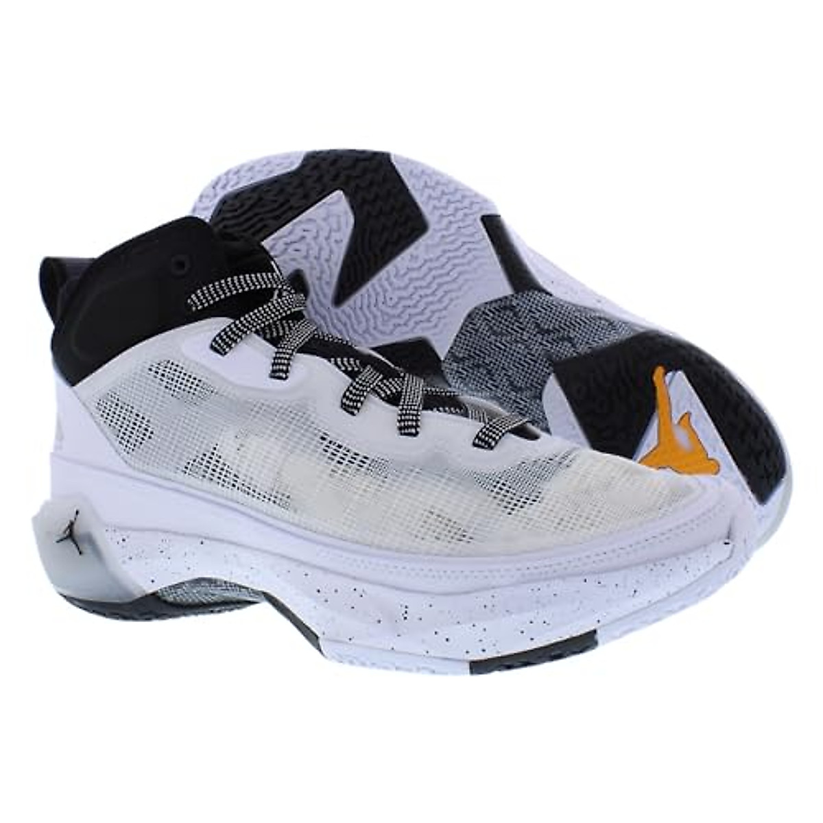 Nike Men's Air Jordan XXXVII Basketball Shoe (White/Citrus/Black, us_Footwear_Size_System, Adult, Men, Numeric, Medium, Numeric_12)