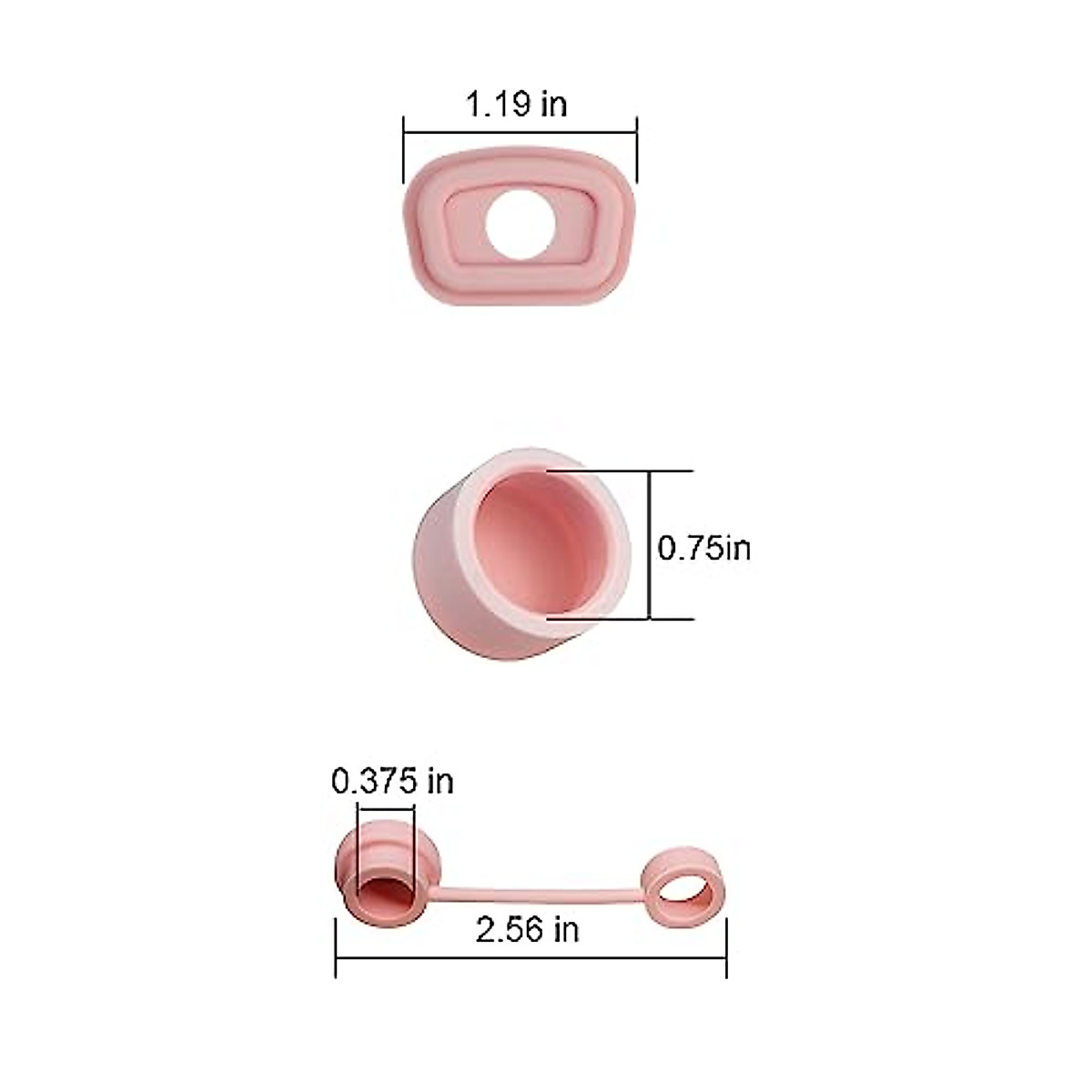 Straw Cover Spill Stopper Set Compatible with Stanley Cup 40 oz 30 oz Quencher H2.0, 2 Silicone Straw Cover Cap, 2 Square Spill Stopper and 2 Round Leak Stopper for Stanley Tumbler Accessories