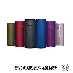 Ultimate Ears Megaboom 3 Portable Wireless Bluetooth Speaker (Powerful Sound + Thundering Bass, Bluetooth, Magic Button, Waterproof, Battery 20 Hours) - Sunset Red