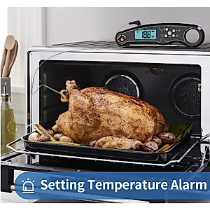 Bluetooth Digital Meat Thermometer- Dual Probe BBQ Thermometer- Cooking Thermometer with Mobile App Rechargeable Battery & Built-in Magnet-Water Resistant Instant Read Food Thermometer