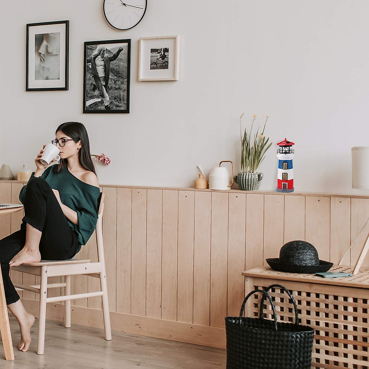 BESPORTBLE Solar Light Lamp Decorative Lighthouse Solar Lamp Garden Lighthouse Patio Lamp Yard Lamp Yard Light Patio Light Outdoor Light Solar Lighthouse