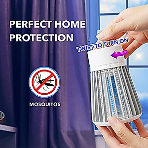BUZZBGONE Zap - Electric Mosquitoes Zapper for Indoors | Mosquito Killer | Rechargeable Mosquito Zapper and Mosquitoes Killer | Indoor Mosquitoes Light with Hanging Loop | Up to 6 Hours of Battery