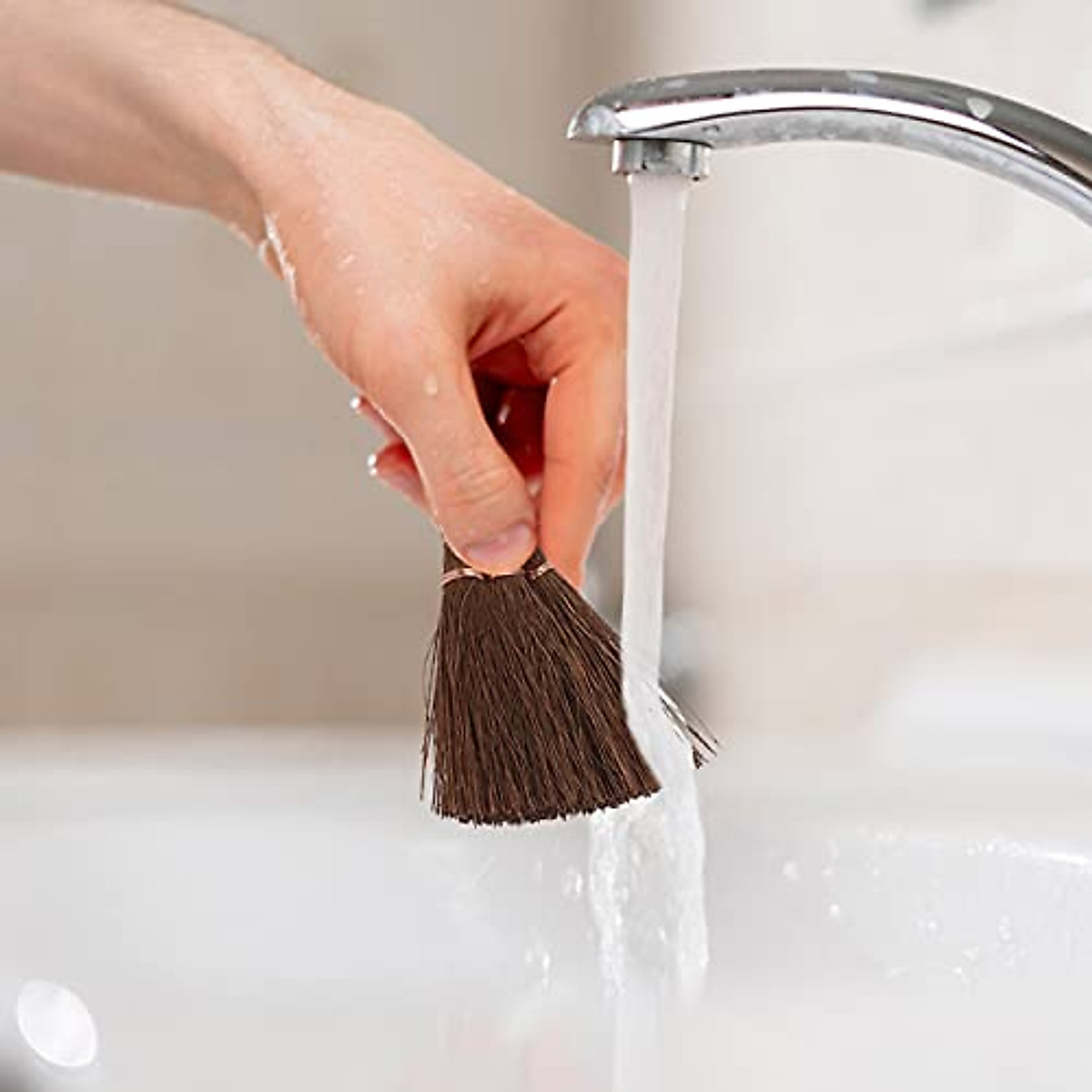 Cabilock Tea Ceremony Brush Natural Whisk Sweeping Hand Handle Broom Soft Straw Broom for Indoor Outdoor Dustpan Keyboard Cleaning Tool