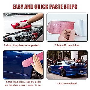 Kewucn Large Funny Bandage Vinyl Decal, 24" x 6.3" Vehicle Giant Band Aid Bandage Dent Bump Cover, Dent and Scratch Cover Sticker, Bandage Bumper Sticker for Car Truck SUV RV Boat Window (Large-Red)