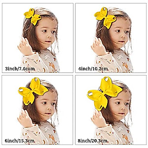 Oaoleer 30 Colors 6 Inch Hair Bows Clips Grosgrain Ribbon Bows Hair Alligator Clips Hair Barrettes Hair Accessories for Girls Toddler Infants Kids Teens Children