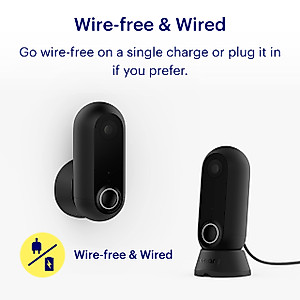 Canary Flex Outdoor Indoor Home Security Camera | Weatherproof, Wire-free or Plugged in, 2-Way Talk, Person Detection, Motion Alert, Works with Alexa, Google Assistant, Baby Monitor, WiFi IP