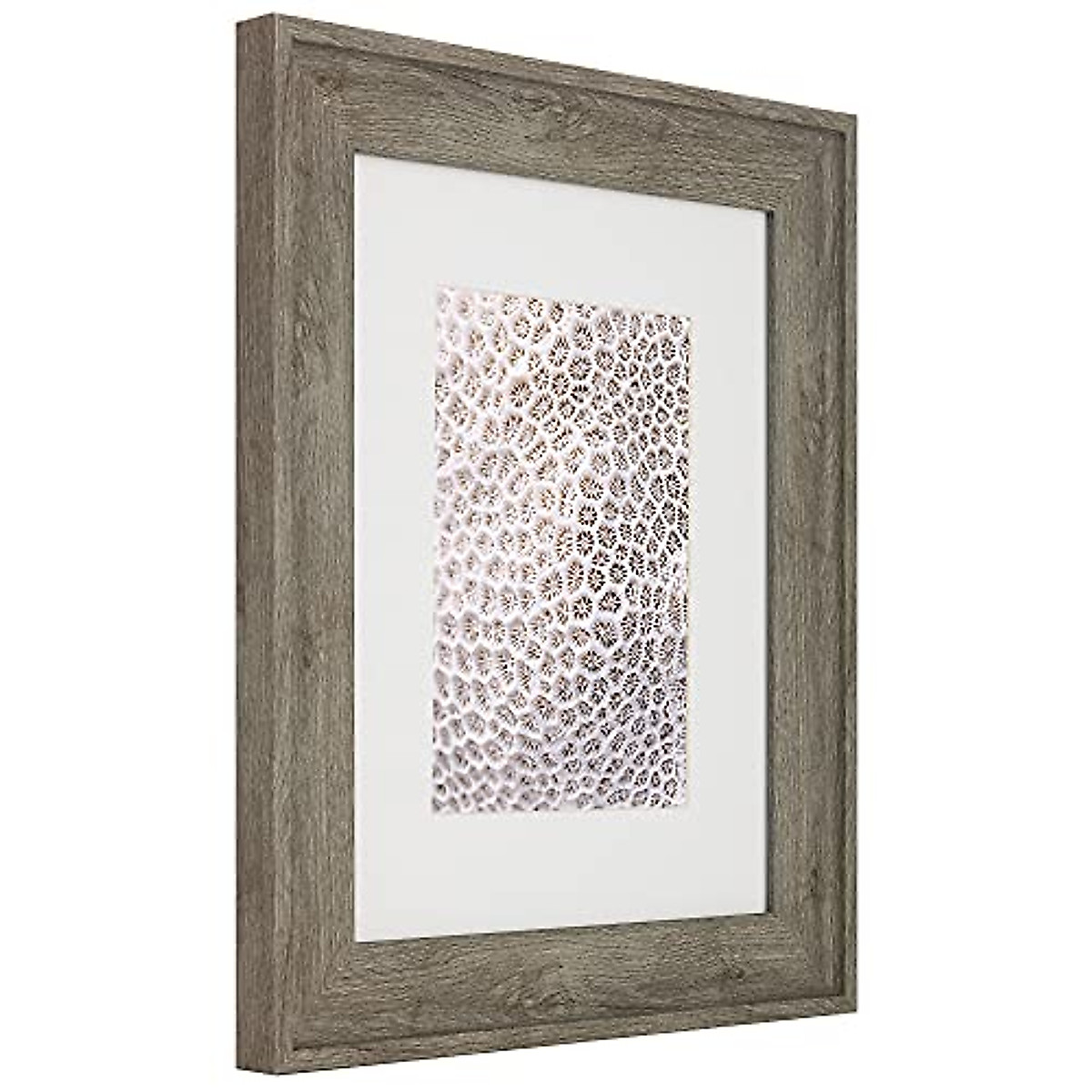 Instapoints 6 Piece Picture Frame Set in Multiple Decorative Art Prints & Hanging Template Gallery Wall Kits, Multi Size, Gray