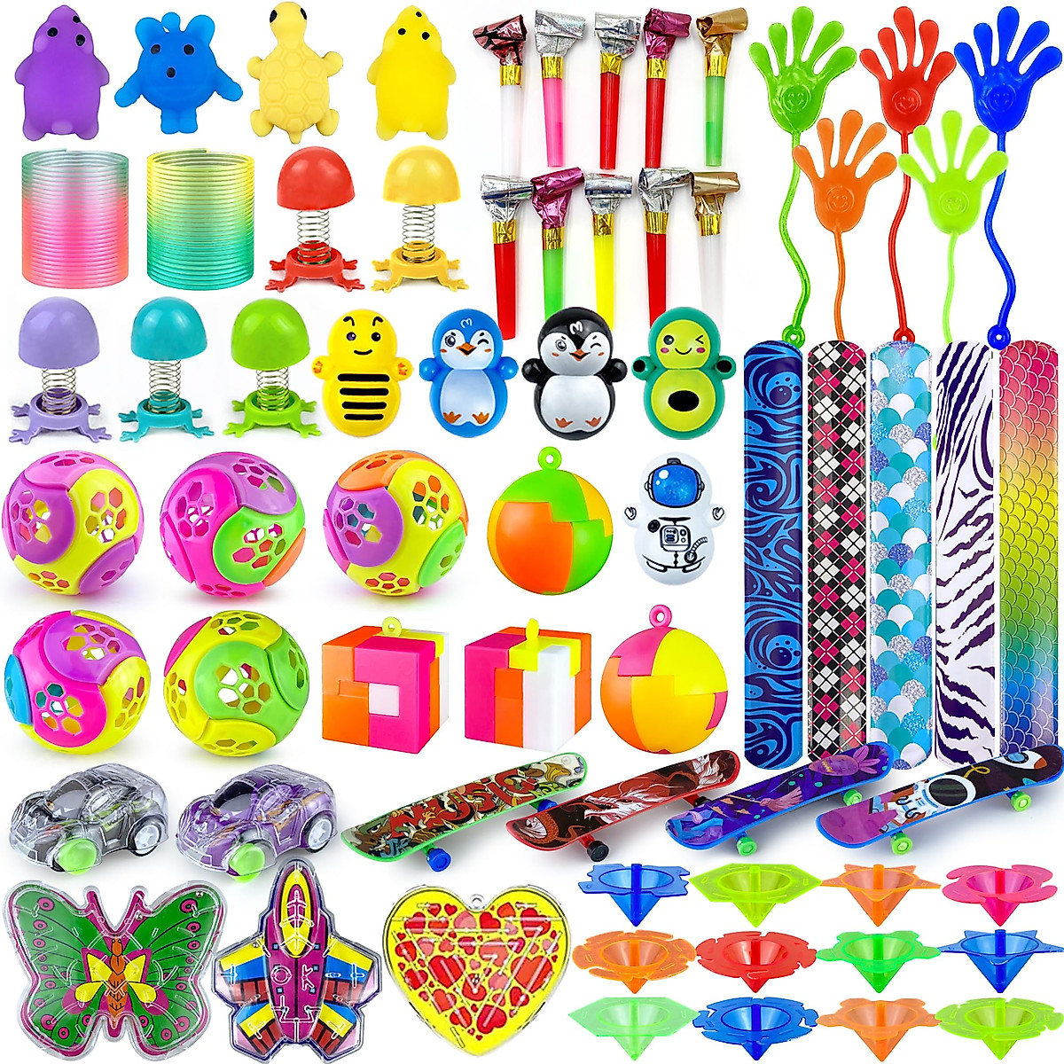 PPXMEEUDC 69pcs Bulk Party Favors Goodie Bag Stuffers Classroom Prizes for Boys and Girls Birthday Party Supplies