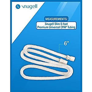Slim CPAP Tubing by Snugell™ | 6-Foot Universal Premium Slim CPAP Tube | Compatible with all major CPAP Machines