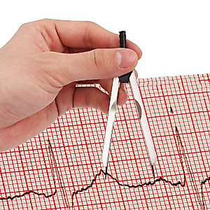 LANIAKEA ECG EKG Caliper Black Electrocardiogram Divider for Nursing