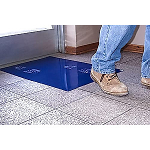 YAHEA Cleanroom Sticky Mats 2 Pack, Blue 24''×36'' Construction Tacky/Adhesive Floor Mats for Laboratory Hospital Construction Pet, 40 Microns(30 Sheets Each)