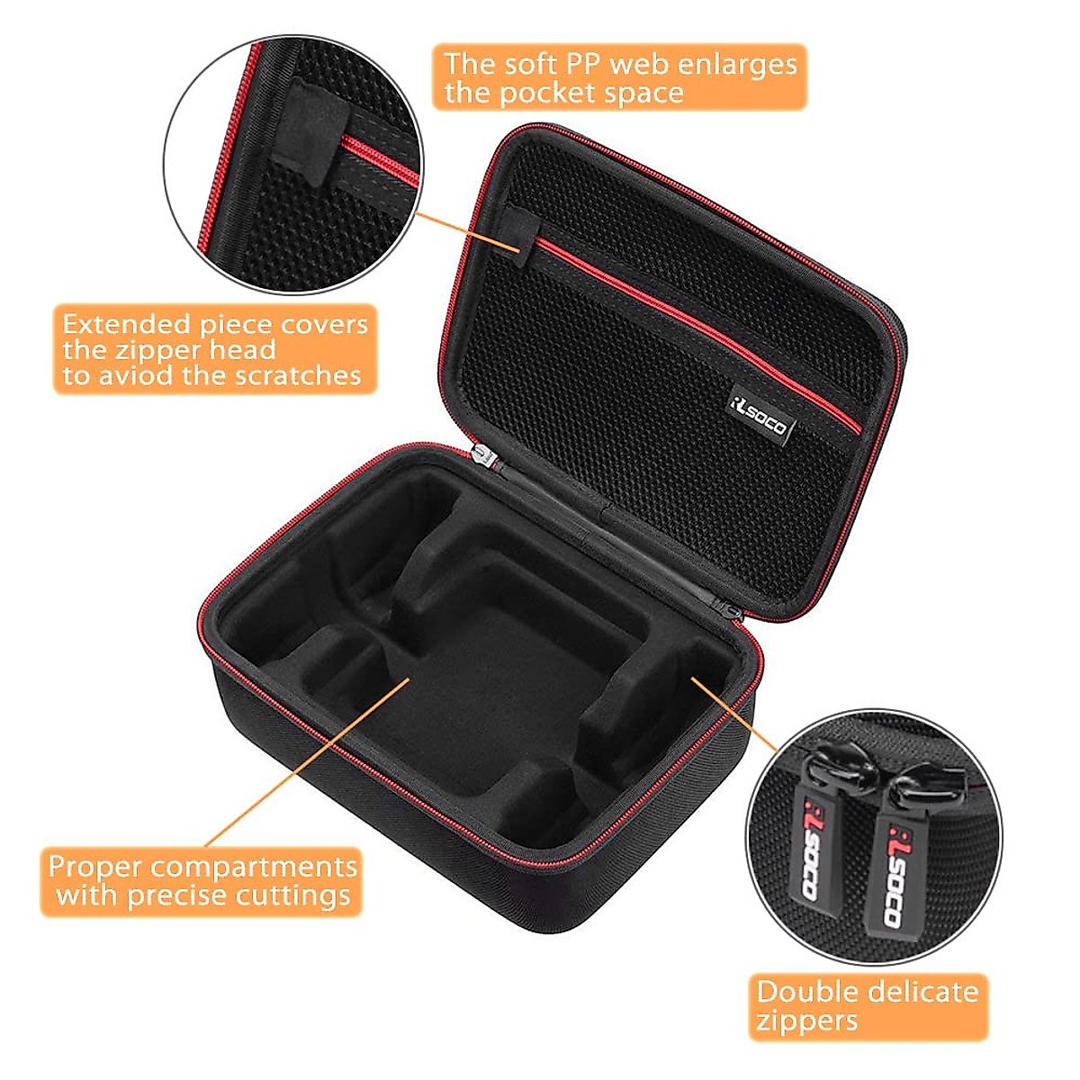 RLSOCO Carrying Case for Nintendo Entertainment System NES Classic Edition/Super NES Classic Mini, Protective Storage Case for Console and Controller（Case Only）