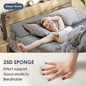 Cushore Cal King (72"x10"x6") XL Bed Wedge Pillow for Headboard, Foam Mattress Wedge Gap Filler(0"-7"), Sleep & Reading Pillow Fill The Gap Between Your Headboard and Mattress (Cal King, Gray)