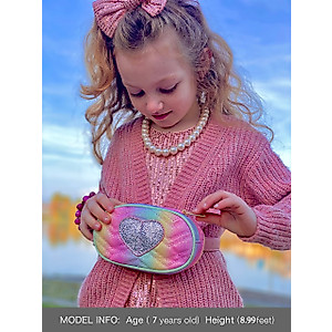 mibasies Kids Fanny Pack for Girls Toddler Waist Bags with Belt