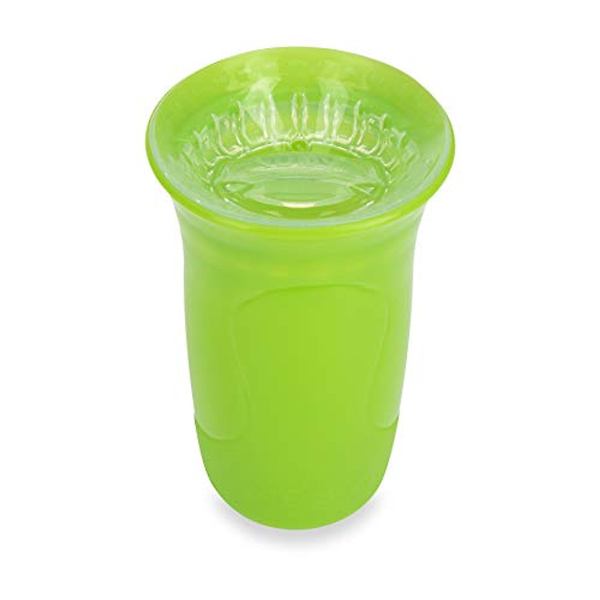 Nuby 3-Piece No-Spill Smart Edge 360 Cup with Touch Flo Easy Clean Silicone Rim, 10 Oz, Boy (Colors May Vary)