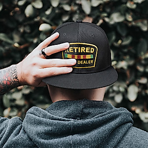 CHOK.LIDS Retired Drug Dealer Hat Dad Hat Acrylic Baseball Cap Polo Style Low Profile (SB Black)