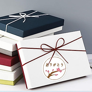 ありがとう Japanese Thank You Stickers 1.5 Inch Grateful Appreciation Labels for Baking Packing,Envelope Seals,Invitation Cards,500 Pcs Per Roll.