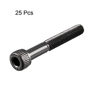 uxcell M4 x 30mm 12.9 Alloy Steel Hex Socket Head Cap Screws Bolt Black 25pcs