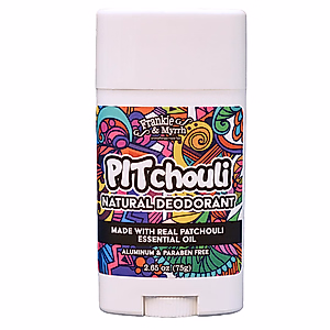 Frankie & Myrrh Natural Patchouli Deodorant for Hippie Women and Men | Real Essential Oils | Aluminum Free-Baking Soda, Coconut Oil and Shea Butter (256 oz) Paraben and Phthalate Free