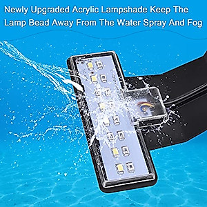 WEAVERBIRD LED Aquarium Light Three-Mode Adjustable Fish Tank Lights 5W 16 LED Planted Aquarium Light Clip Lamp 550LM for 0.24 inch Thickness 12 inch Fish Tank