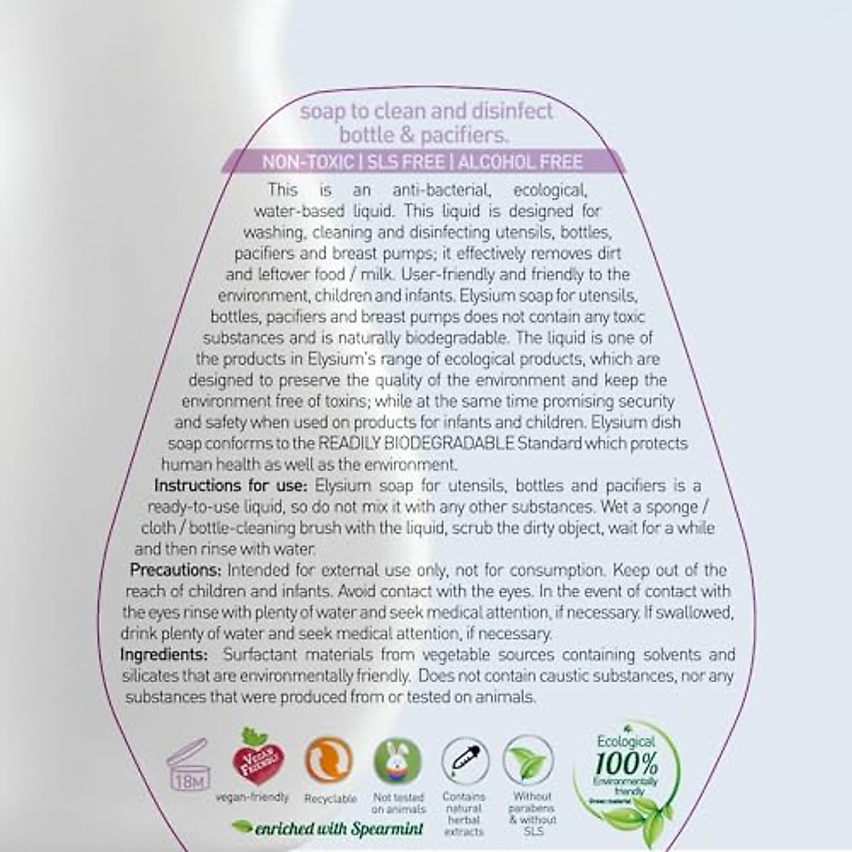 Premium Baby Dish Soap And Baby Bottle Cleaner Baby Bottle Soap Non - Toxic Ingredients Ecological Liquid Formula for Effective & Easy Cleaning Baby Travel Essentials 13.5 Fl Oz Pack Of 2